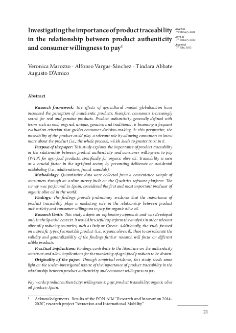 Pdf Investigating The Importance Of Product Traceability In The