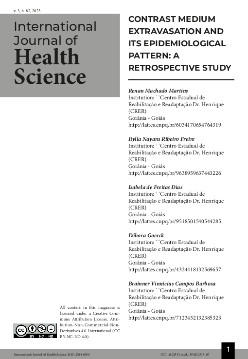 (PDF) CONTRAST MEDIUM EXTRAVASATION AND ITS EPIDEMIOLOGICAL PATTERN: A ...