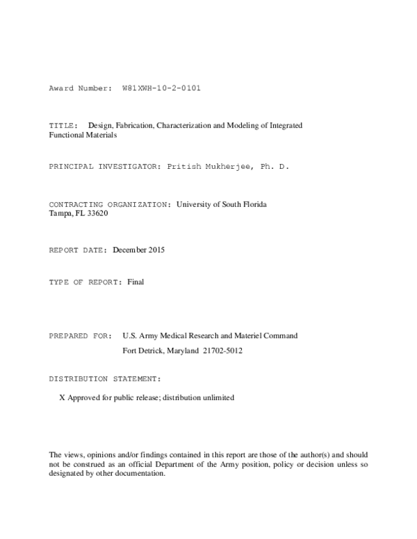 (PDF) Design, Fabrication, Characterization and Modeling of Integrated Functional Materials