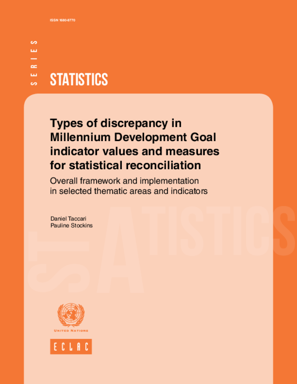 (PDF) Types of discrepancy in Millennium Development Goal indicator ...