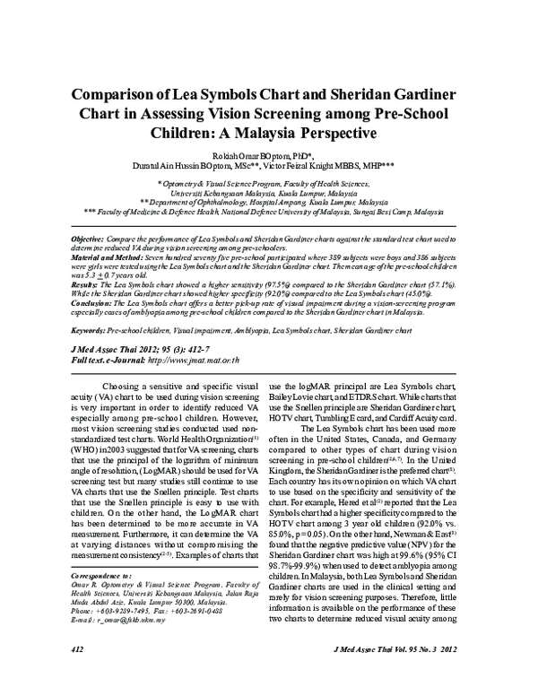 (PDF) Comparison of Lea Symbols chart and Sheridan Gardiner chart in ...