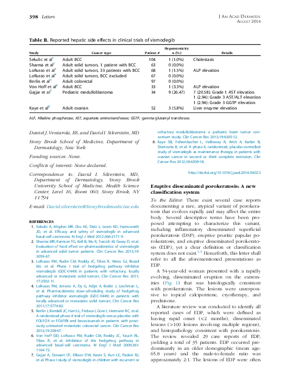 (PDF) Eruptive disseminated porokeratosis: A new classification system ...