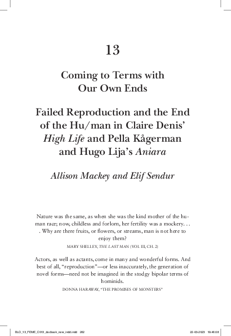 (PDF) Coming to Terms with Our Own Ends: Failed Reproduction and the ...