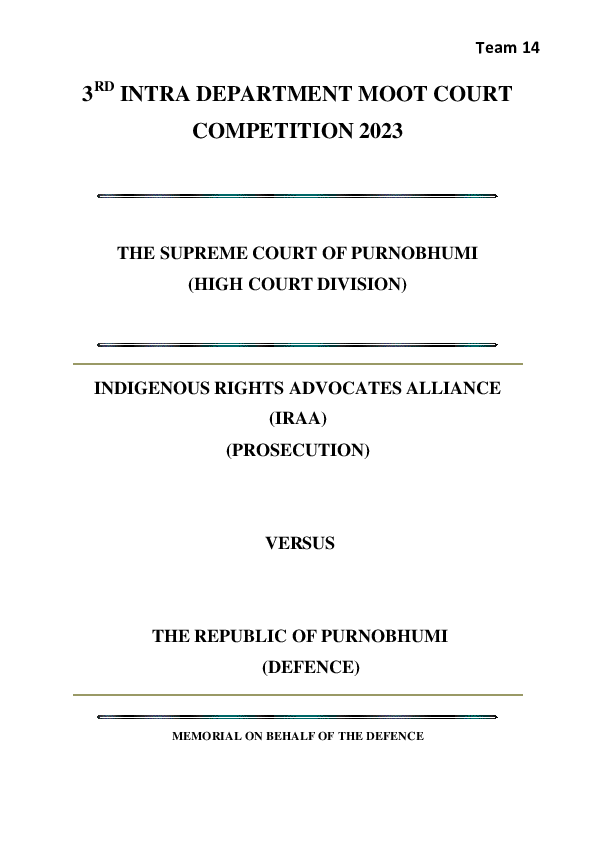 (PDF) moot court memorials