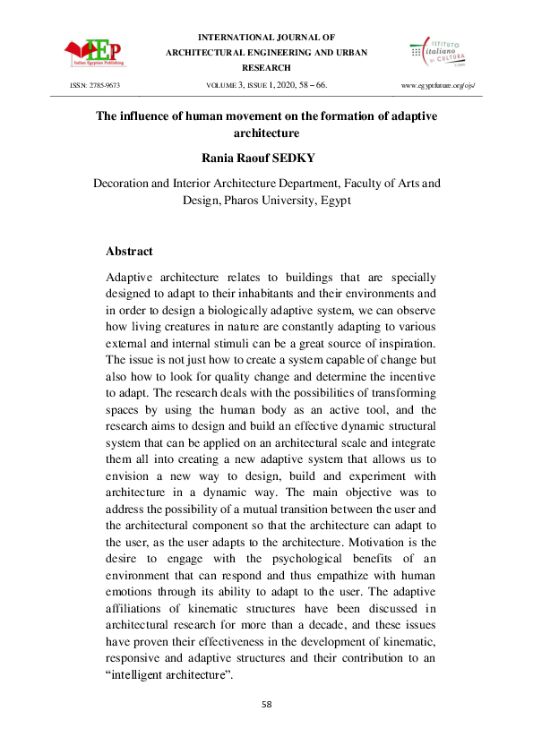 (PDF) The influence of human movement on the formation of adaptive ...