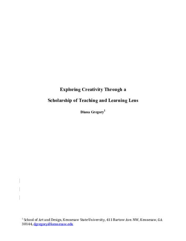 (DOC) Creativity Essential Elements and Assessment