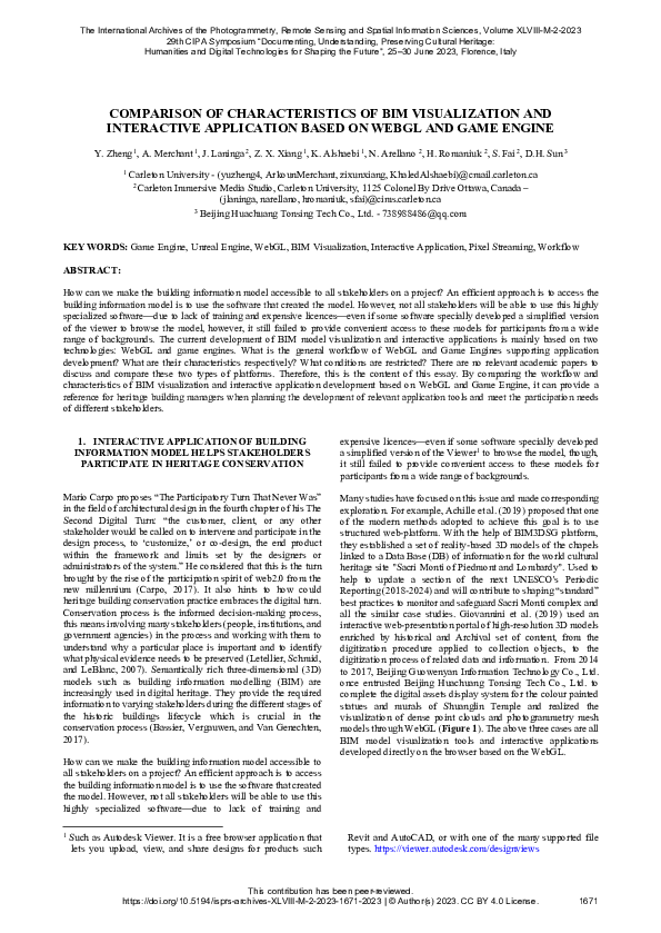 (PDF) Comparison of Characteristics of Bim Visualization and ...