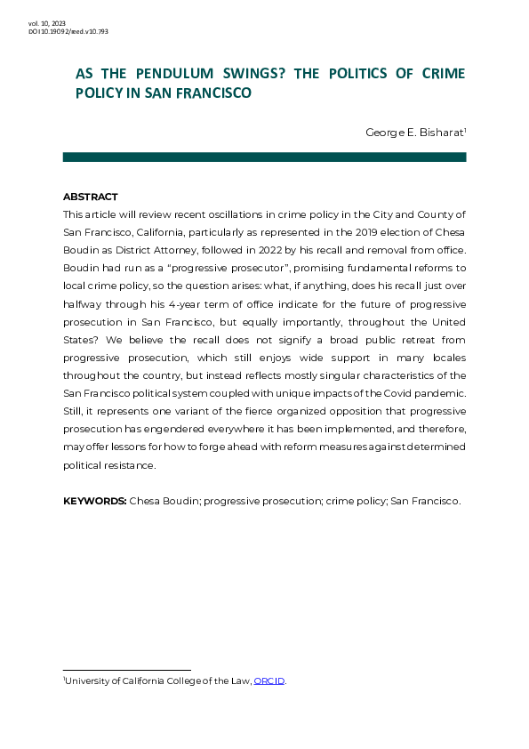 (PDF) As the Pendulum Swings?