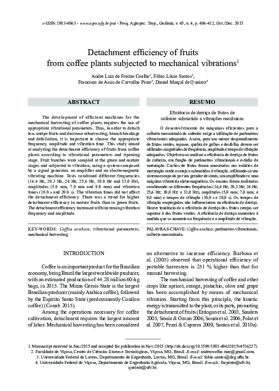 (PDF) Detachment efficiency of fruits from coffee plants subjected to ...