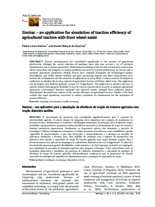 (PDF) Simtrac – an application for simulation of traction efficiency of ...
