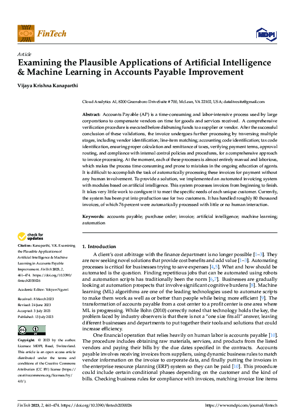 (PDF) Examining the Plausible Applications of Artificial Intelligence ...