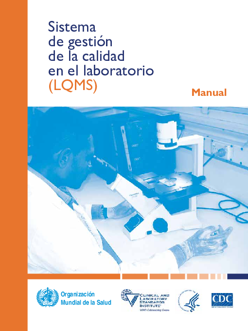 (PDF) Sistema de gestión de la calidad en el laboratorio (LQMS) Manual