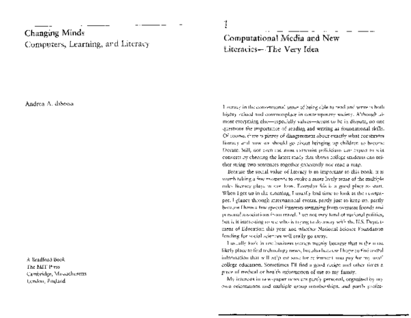 (PDF) Changing minds : computers, learning, and literacy