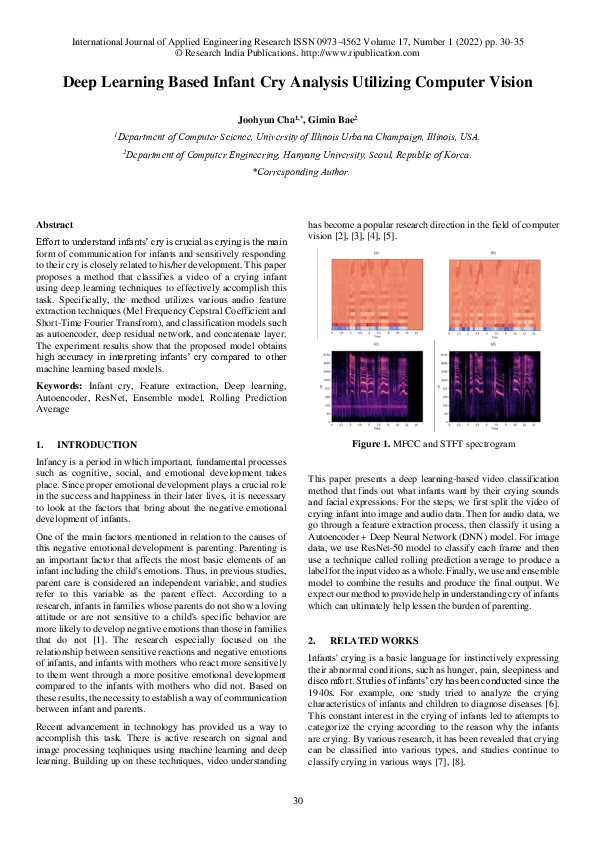 (PDF) Deep Learning Based Infant Cry Analysis Utilizing Computer Vision