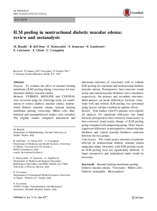 (PDF) ILM peeling in nontractional diabetic macular edema: review and ...