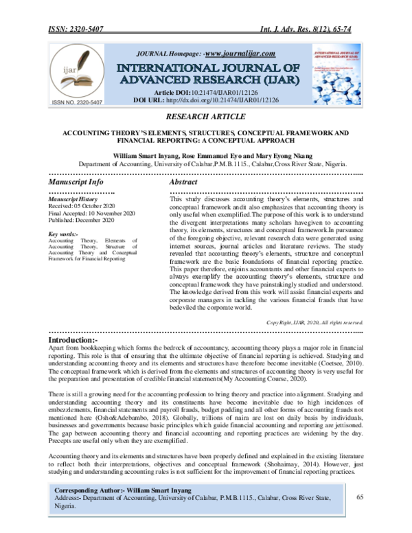 (PDF) Accounting Theorys Elements, Structures, Conceptual Framework and ... (PDF) Accounting Theorys Elements, Structures, Conceptual Framework and ...
