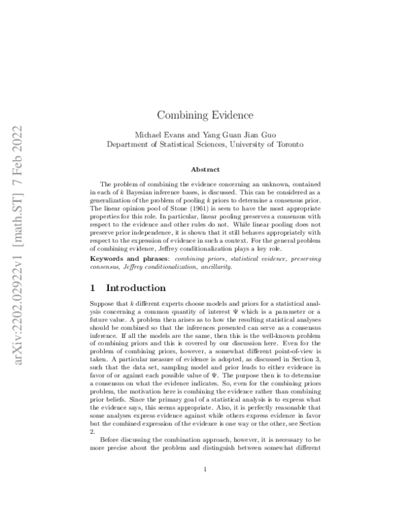 (PDF) Combining Evidence