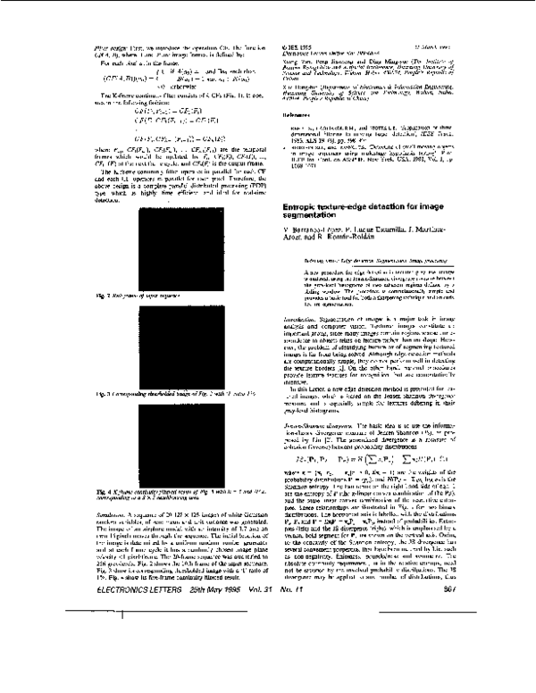 Pdf Entropic Texture Edge Detection For Image Segmentation Pedro