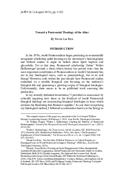 (PDF) Monte Lee Rice – Macchia, Frank D. Introduction to Theology ...