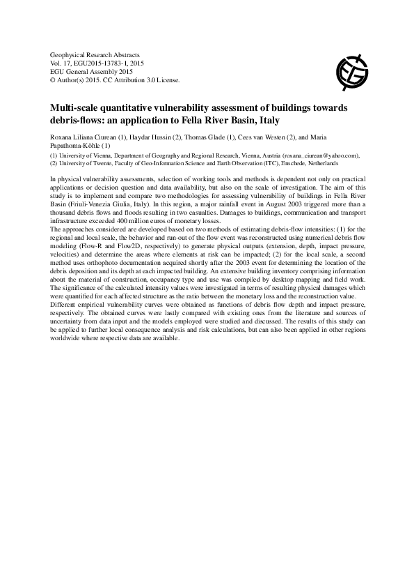 (PDF) Multi-scale quantitative vulnerability assessment of buildings ...