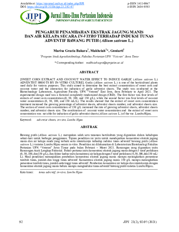 (PDF) PENGARUH PENAMBAHAN EKSTRAK JAGUNG MANIS DAN AIR KELAPA PADA ...