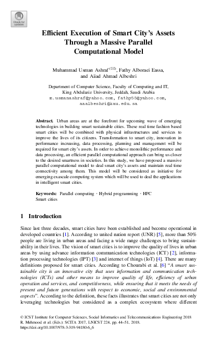 (PDF) Efficient Execution of Smart City’s Assets Through a Massive Parallel Computational Model ...