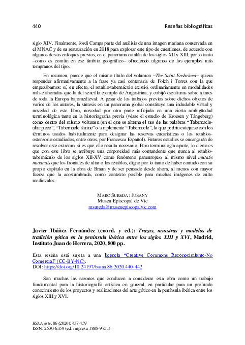 (PDF) Trazas, muestras y modelos de tradición gótica en la península ibérica entre los siglos ...