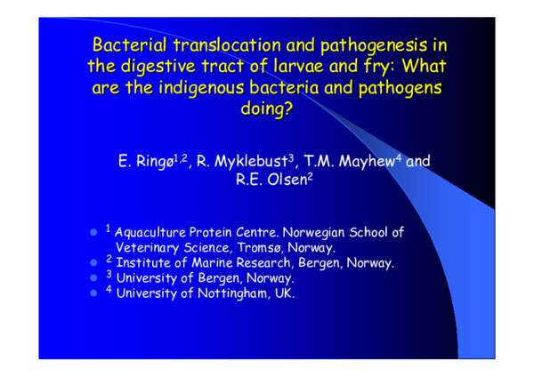 (PDF) Bacterial translocation and pathogenesis in the digestive tract ...