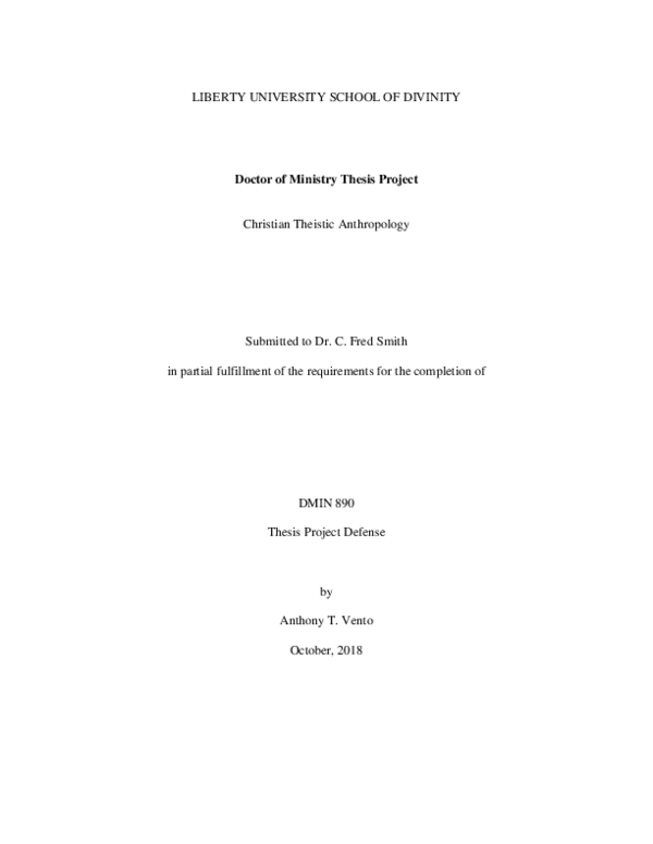 (PDF) Christian Theistic Anthropology | Anthony Vento - Academia.edu