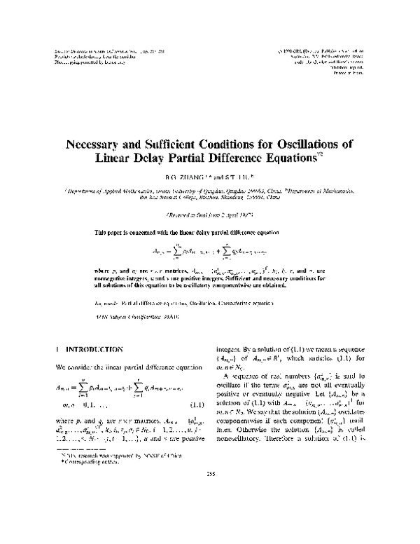 (PDF) Necessary and sufficient conditions for oscillation of second ...