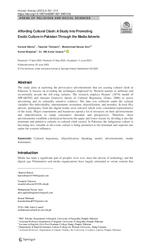 (PDF) Affording Cultural Clash: A Study into Promoting Exotic Culture ...