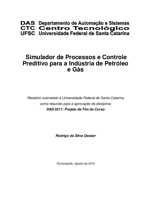 (PDF) Simulador de Processos e Controle Preditivo para a Indústria de ...