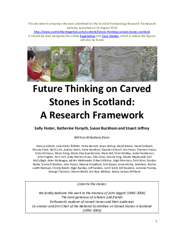 (PDF) Future Thinking on Carved Stones in Scotland: A Research ...