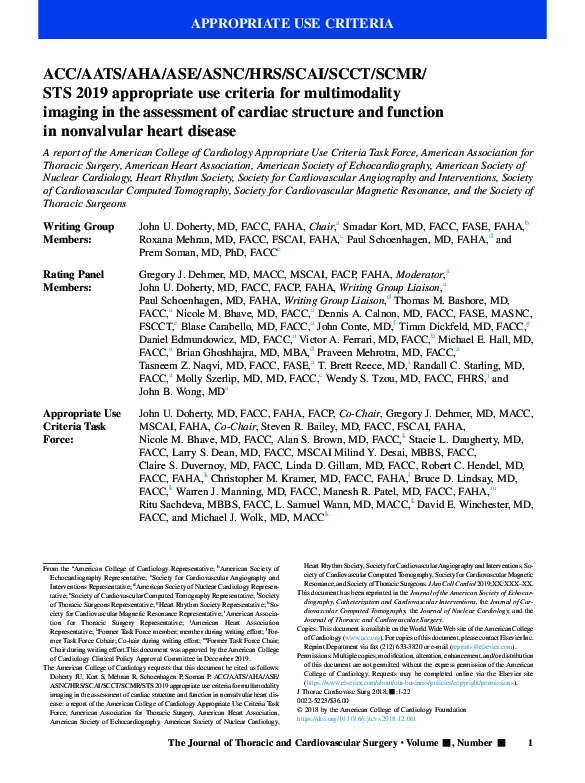 (PDF) ACC/AATS/AHA/ASE/ASNC/HRS/SCAI/SCCT/SCMR/STS 2019 Appropriate Use ...
