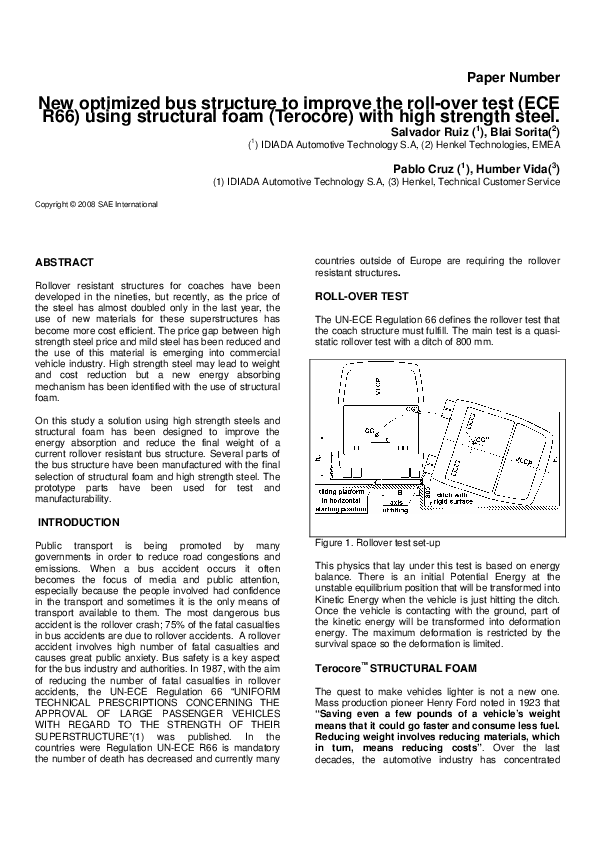 (PDF) New Optimized Bus Structure to Improve the Roll-Over Test (ECE ...