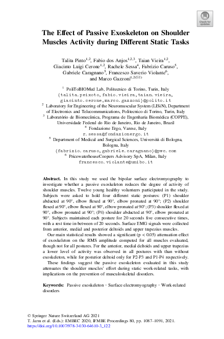 Pdf The Effect Of Passive Exoskeleton On Shoulder Muscles Activity During Different Static Tasks