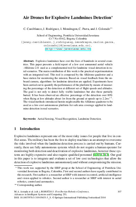 (PDF) Air Drones for Explosive Landmines Detection