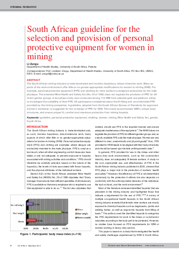 (PDF) South African guideline for the selection and provision of ...