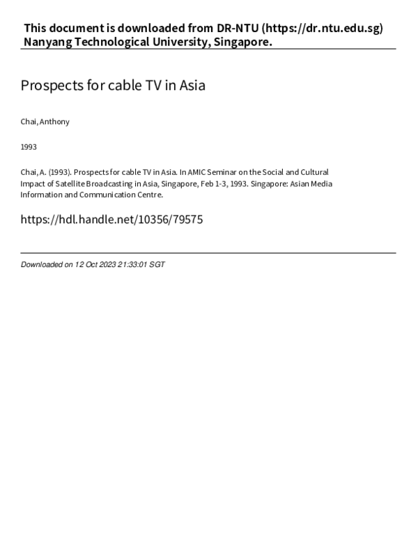 (PDF) Prospects for cable TV in Asia | Anthony Chai - Academia.edu