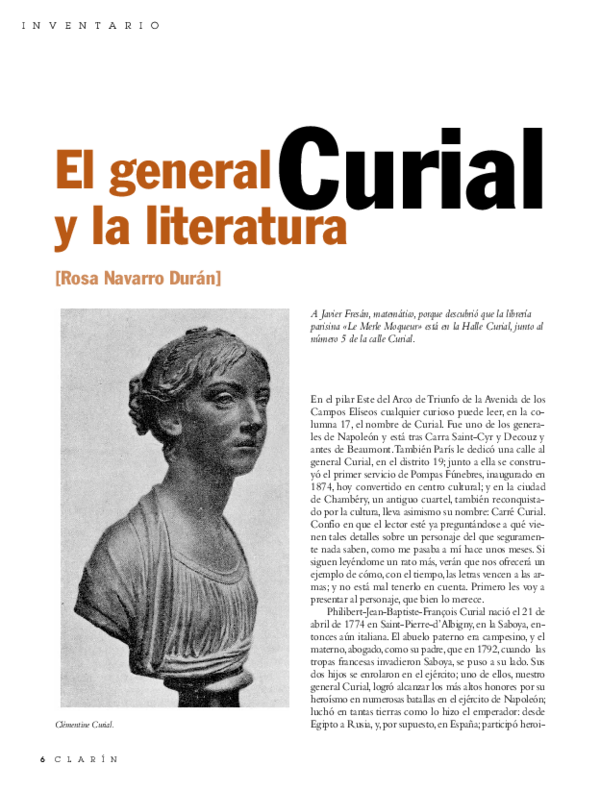 (PDF) El general Curial y la literatura