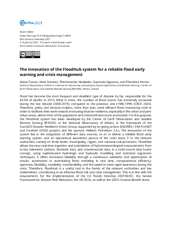 (PDF) The innovation of the FloodHub system for a reliable flood early ...