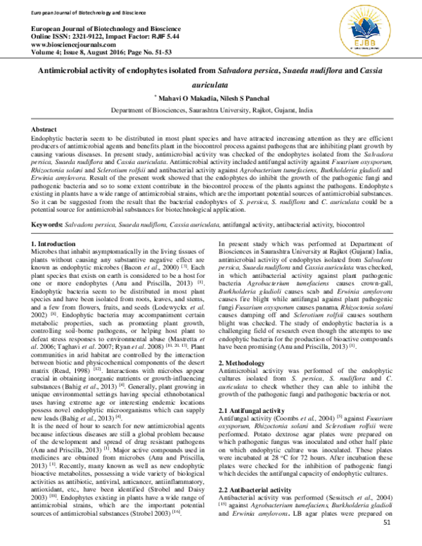 (PDF) Isolation and characterization of endophytic bacteria from Plectranthus tenuiflorus ...