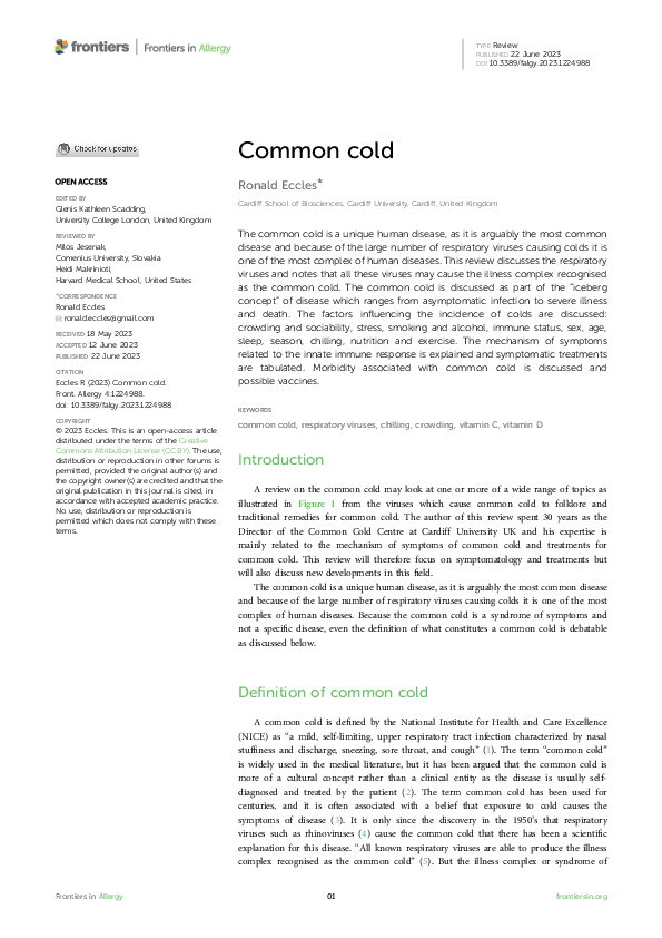 (PDF) Common cold