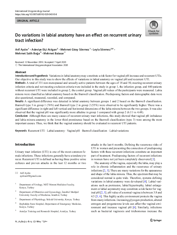 (PDF) Do variations in labial anatomy have an effect on recurrent ...