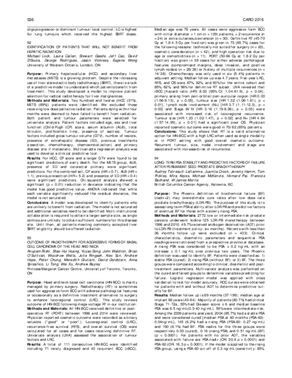 (PDF) 94: Long-Term PSA Stability and Predictive Factors of Failure after Permanent Seed ...