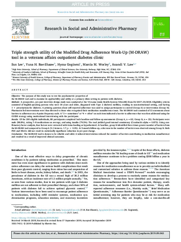 (PDF) Triple strength utility of the Modified Drug Adherence Work-Up (M ...