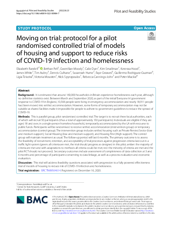 (PDF) Moving on trial: protocol for a pilot randomised controlled trial ...