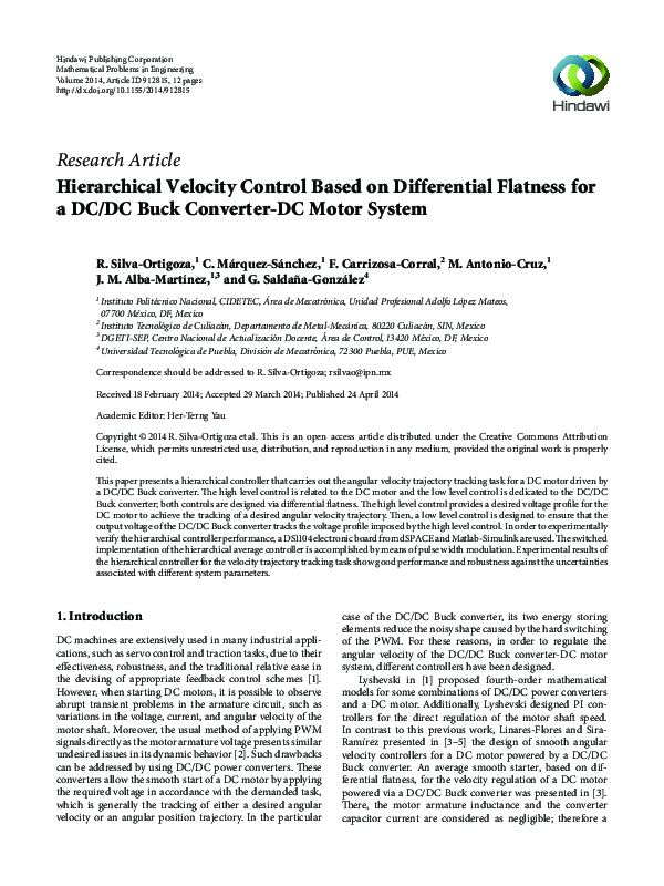 (PDF) Hierarchical Velocity Control Based on Differential Flatness for a DC/DC Buck Converter-DC ...