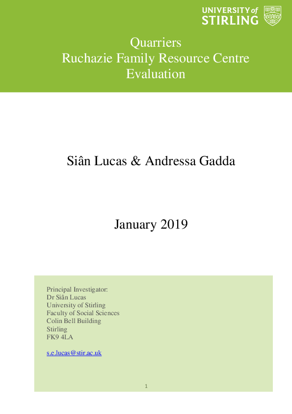 (PDF) Quarriers Ruchazie Family Resource Centre Evaluation
