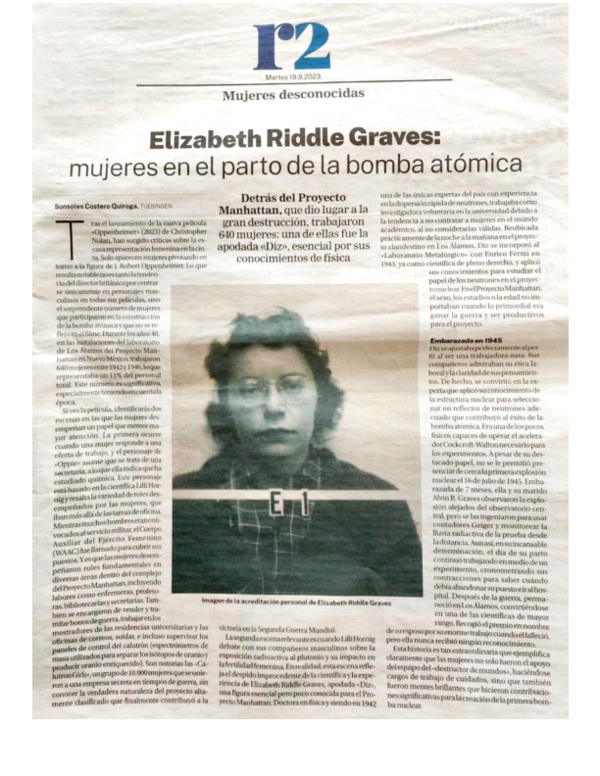 (PDF) Elizabeth Riddle Graves: mujeres en el parto de la bomba atómica